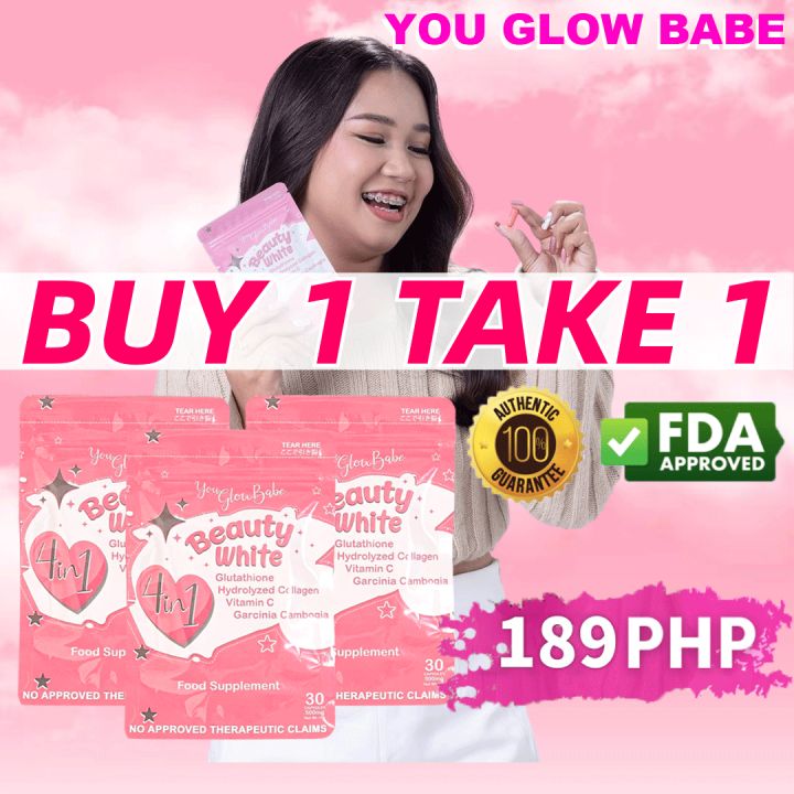 You Glow Babe Glutathione Beauty White 4 in 1 Intense Whitening/Slimming/Collagen & Vitamin C ...