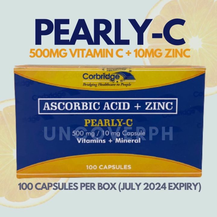 PEARLY C VITAMIN C + ZINC 500mg/10mg, EXP:Feb 2025 | Lazada PH