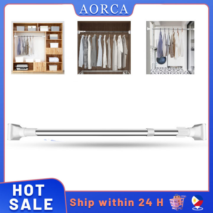 Adjustable Bathroom Curtain Rod Extendable Tension Telescopic Pole ...