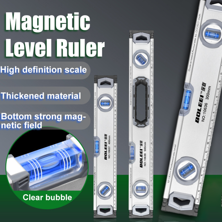 NEW HighPrecision Spirit Level 30/40/50cm Magnetic Bubble Level Ruler ...