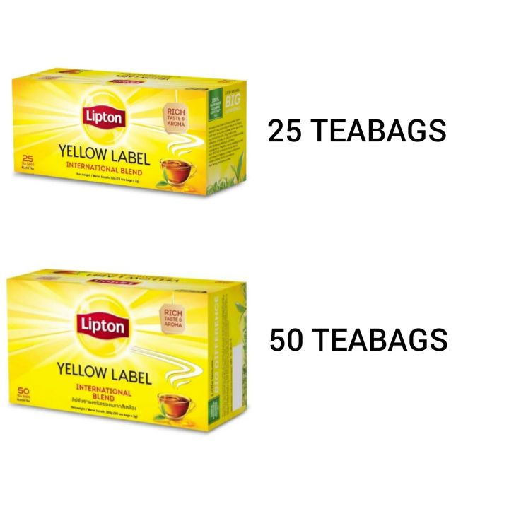 LIPTON YELLOW LABEL 25 / 50 TEA BAGS BLACK TEA | Lazada