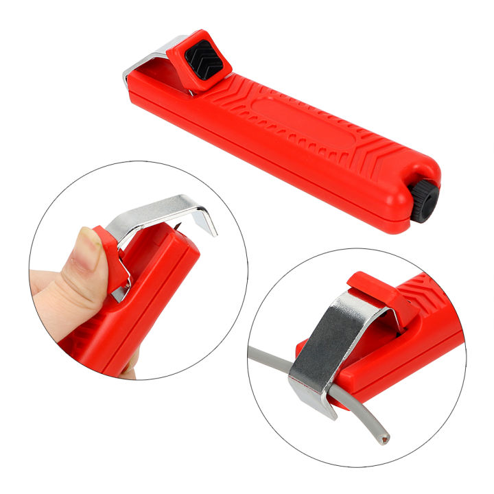 DIYWORK Adjustable Plastic Handle 8-28mm Wire Stripper Knife PVC Cable ...