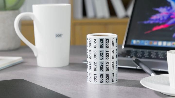 1-2000 Number Inventory Stickers Simple Number Stickers Inventory Tags ...