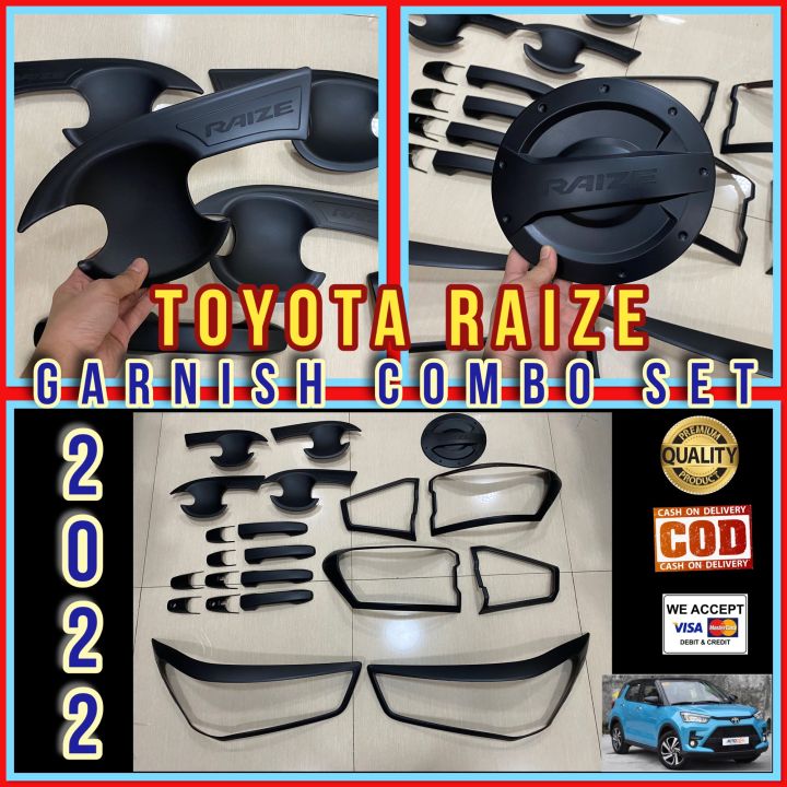 TOYOTA RAIZE GARNISH COMBO SET MATTE BLACK | Lazada PH