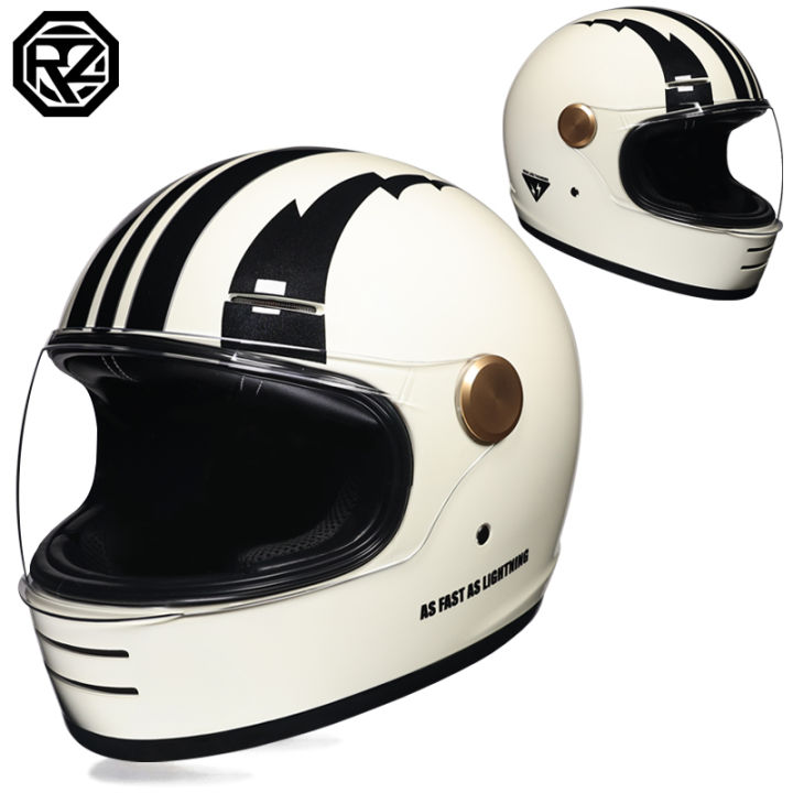 ORZ | Vintage 3C Certified Full Face Helmet All Seasons Bluetooth ...