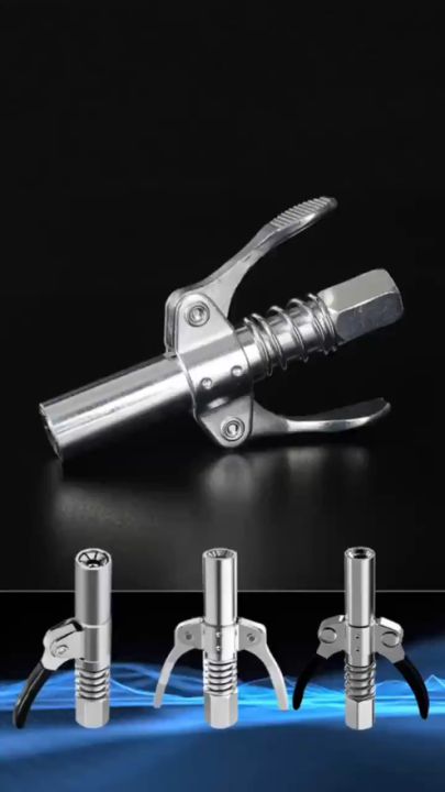 10000 PSI Grease Gun Coupler Heavy Duty Lock Quick Lock Stainless Steel ...