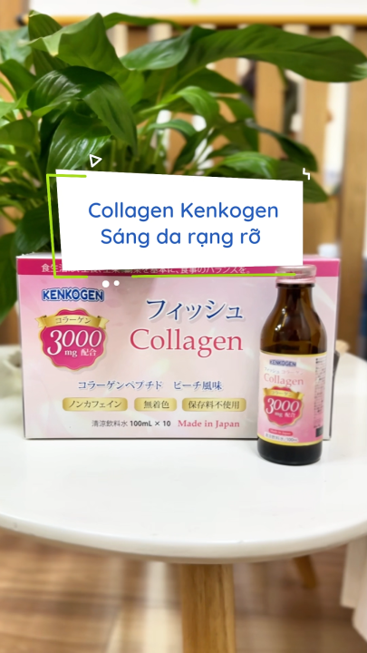 Thực phẩm bổ sung: Nước uống Collagen Nhật Bản Kenkogen 100mlx10 chai ...