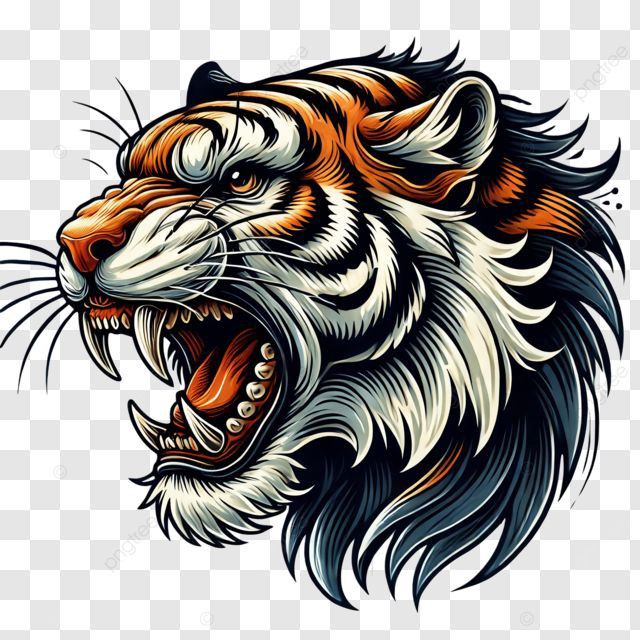 stiker 3D harimau keren, stiker print sudah cutting, size 15 x 18 cm ...