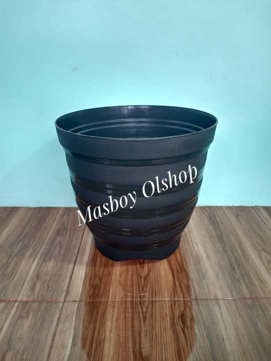 Pot Plastik Hitam Grace Untuk Menampung Air Hidroponik Diameter 34 cm ...