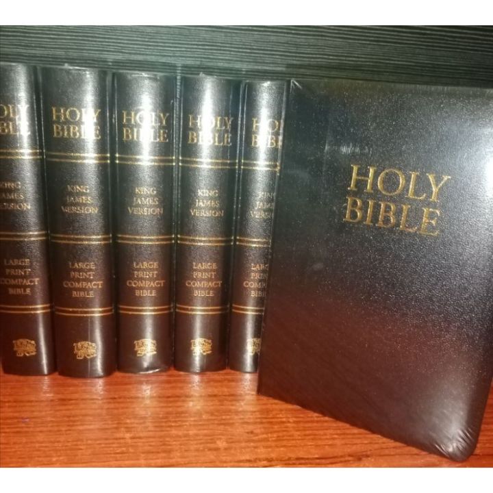 KJV LARGE PRINT COMPACT BIBLE BLACK IMITATION LEATHER (4 x 6 ) | Lazada PH