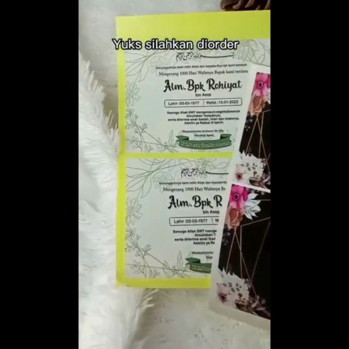 Stiker Tahlilan Pengajian Mengenang Wafatnya 40 100 1000 hari untuk ...