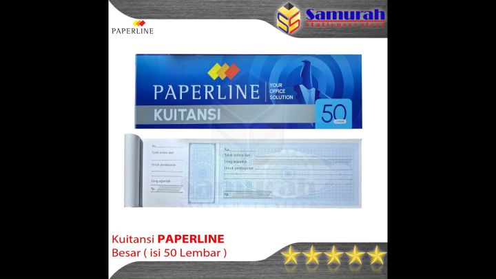 Buku Kuitansi Paperline Ukuran Besar isi 50 Lembar / Bukti Kwitansi KT ...