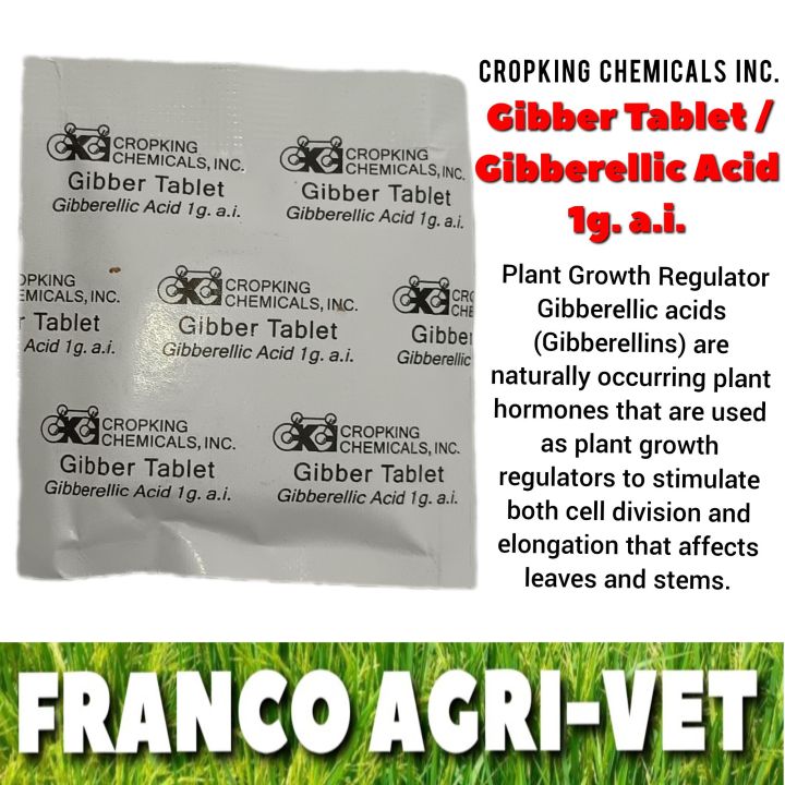 Gibber Tablet / Gibberellic Acid 1g. a.i. by Cropking Chemicals / Plant ...