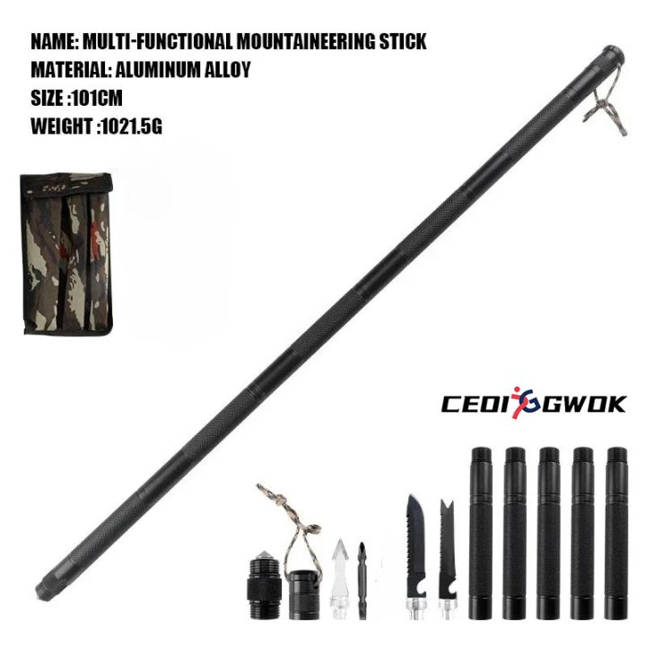 CEOI GWOK Multi-functional Walking Stick Camping Outdoor Accessories ...