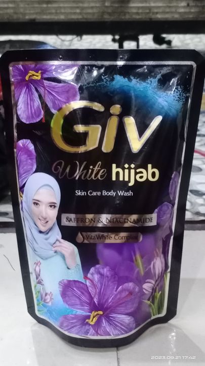Giv Sabun Mandi Cair Pouch White Hijab 400ml | Lazada Indonesia