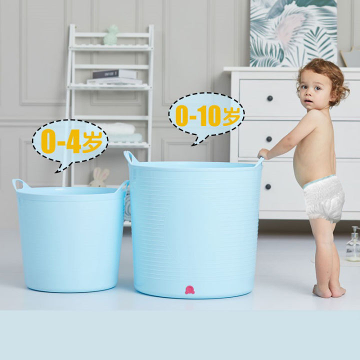 Baby Bath Bucket Children's Shower Bucket Bath Barrel round Barrel Bath ...