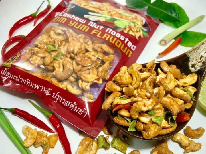 (120g)[Halal]Cashew Nut Roasted Tom Yum Flavour From Thailand | Lazada ...