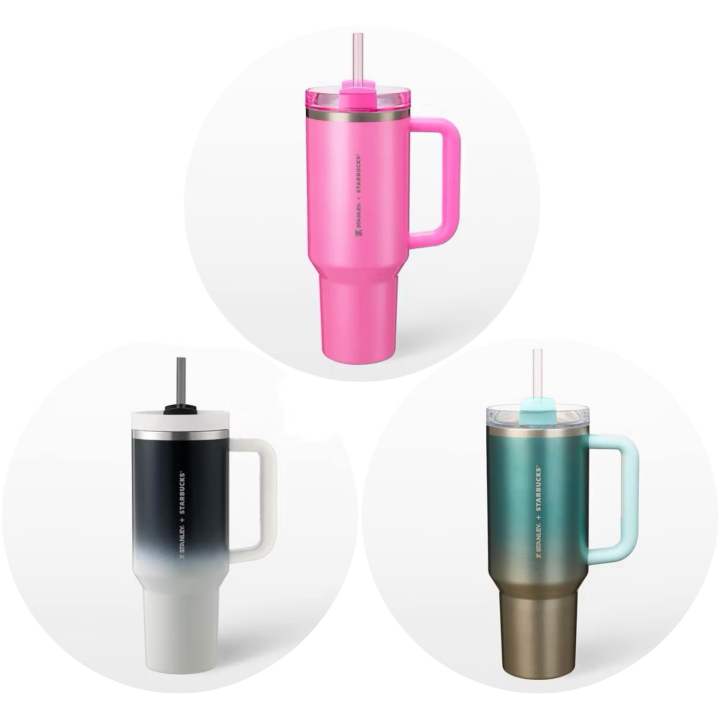 สตาร์บัค Starbucks Stainless Steel Stanley Gradient Black White ...