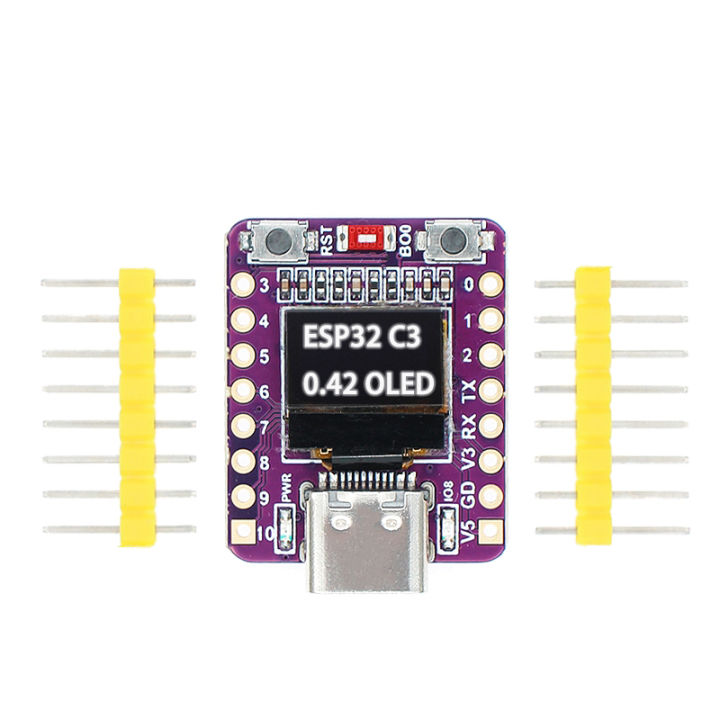 ESP32-C3 OLED บอร์ดพัฒนา 0.42 นิ้ว OLED โมดูลเสาอากาศเซรามิค wifi บลูทูธ ESP32 supermini ...