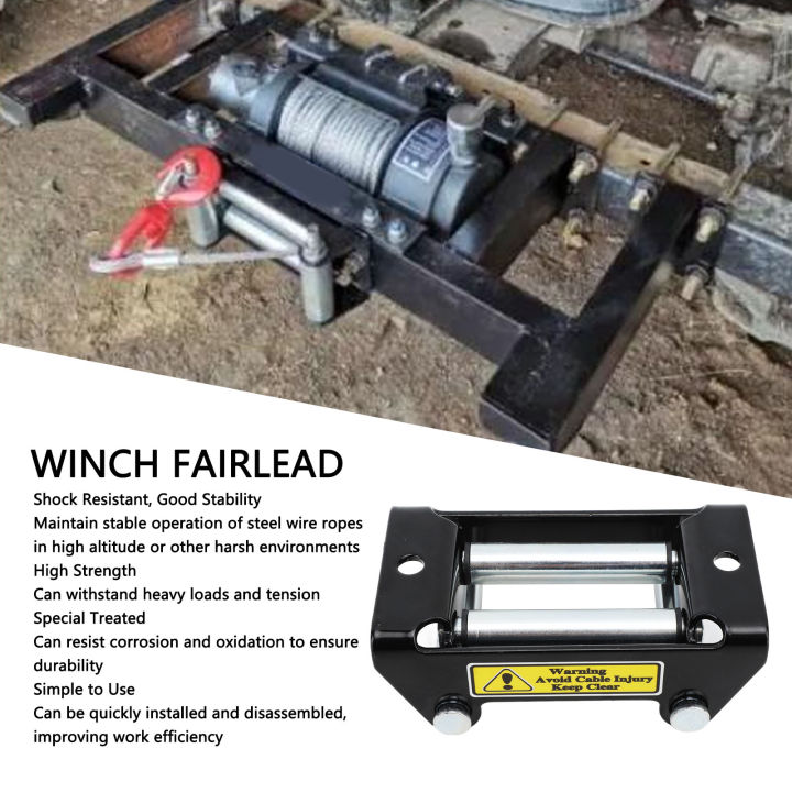 Winch Roller Fairlead 2000LB Load Bearing High Strength Electric Winch ...