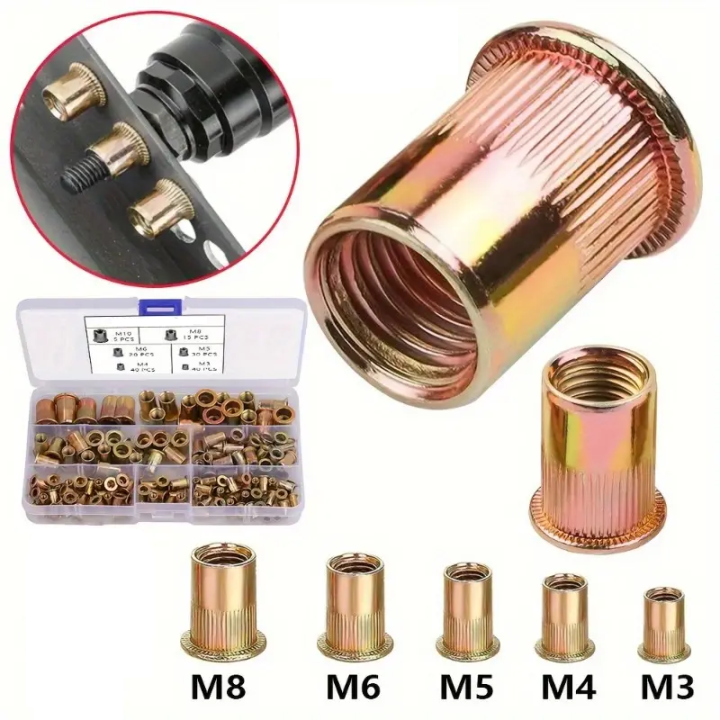MUR RIVET RIVET NUT M3 M4 M5 M6 M8 CARBON STEEL 200 PCS | Lazada Indonesia