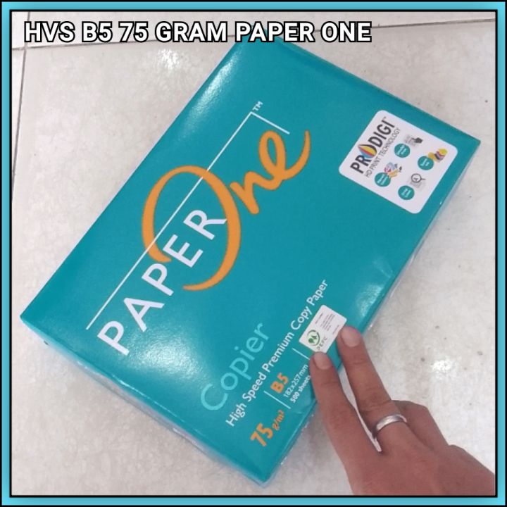 1 Rim Kertas HVS B5 75 gram PAPER ONE Isi 500 Lembar | Lazada Indonesia