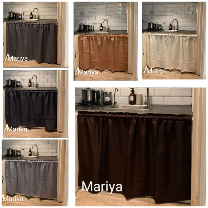 Mariya Plain kitchen sink Curtain Elegant design Standard Size 60X30 ...