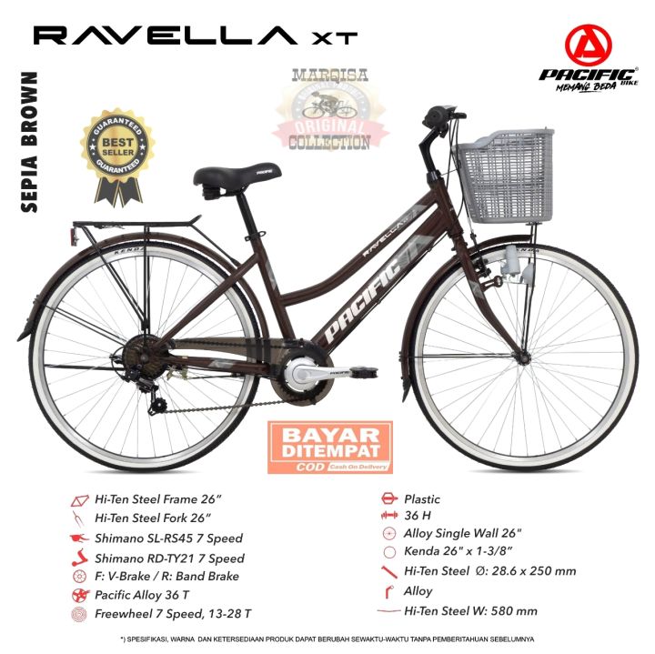 Sepeda Mini CTB 26 Inch Pacific Ravella XT Steel 7 Speed Boncengan ...