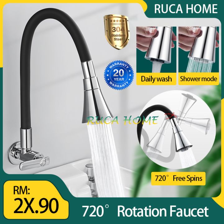 RUCA Kitchen Sink Faucet 720° Universal Faucet Rotatable Flexible ...