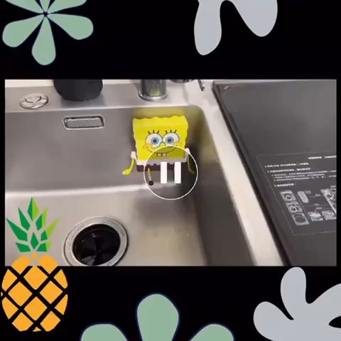 🎈Freehome🎈SpongeBob SquarePants Drain Rack Cute Kitchen Sink Drain Rack ...