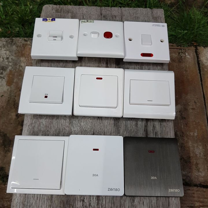 SIRIM 20A Double Pole switch 20A D/P button 1 Gang Aircon switch water ...