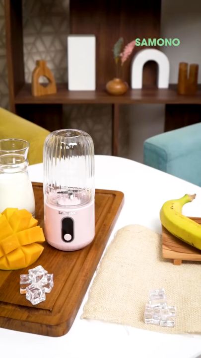 SAMONO SW-Y6 Blender Portable Juicer Portable Blender Buah 6 Mata Pisau ...