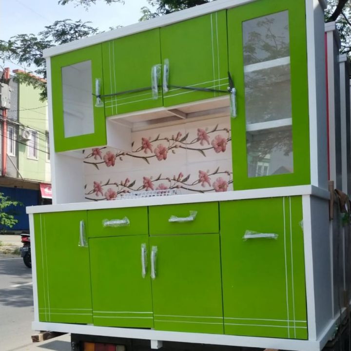 Rak piring 4 pintu kayu, lemari sayur terbaru, lemari dapur minimalis ...