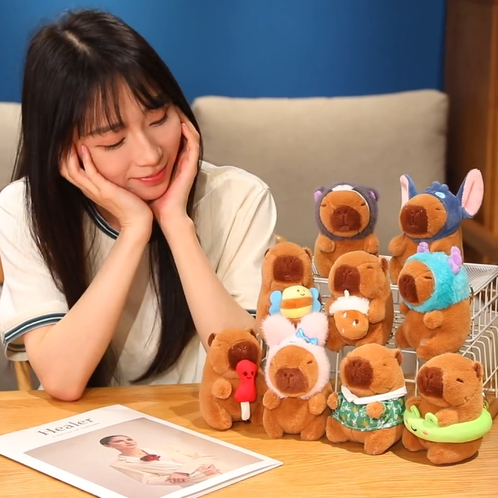 JOJO CASTLE Cute Capybara Keychain Stuffed Toy 12cm Capybara Pendant ...