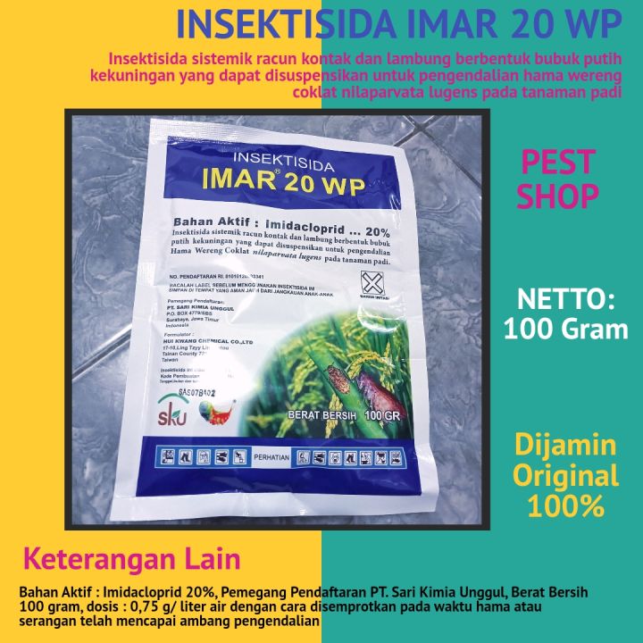 Insektisida IMAR 20 WP AMPUH BASMI WERENG COKLAT 100 Gram | Lazada Indonesia