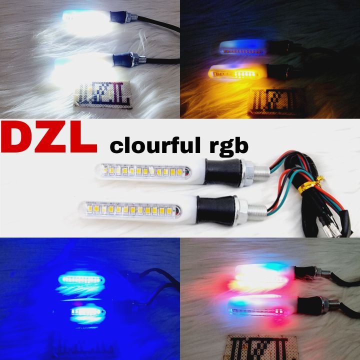 lampu led drl sein running moge slim senja clourful rgb body putih ...