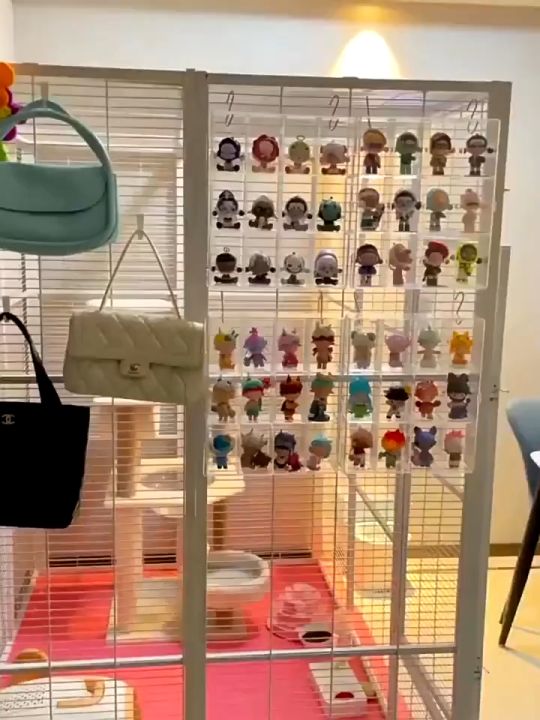[COD] Popmart Labubu Display cabinet wall mounted acrylic storage box ...