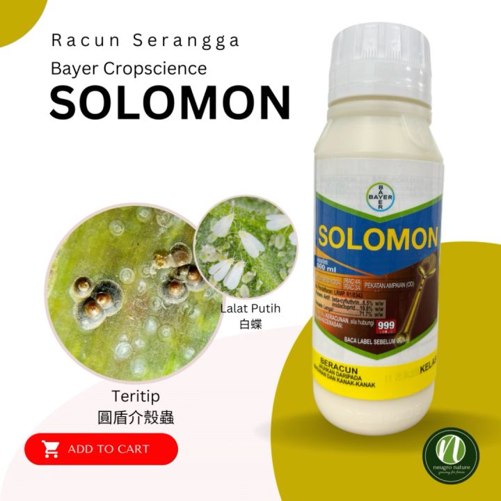 Bayer SOLOMON 500ml Racun Serangga Kutu Trip Lalat Putih Kumbang Badak ...