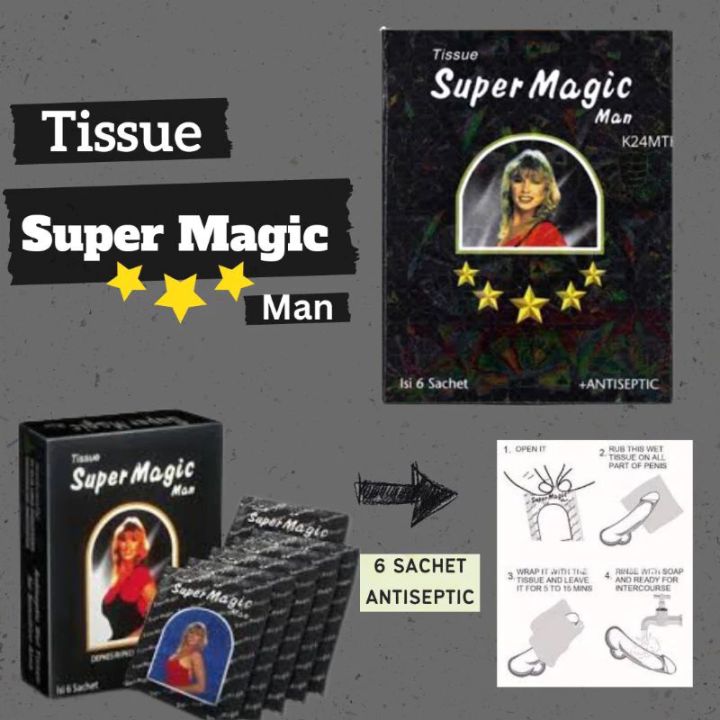 ORIGINAL SUPER MAGIC TISSUE FOR MEN 6PCS PER BOX | Lazada PH