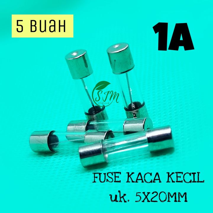 FUSE KACA 1A 1 AMPER ukuran kecil 5x20mm sekring sikring | Lazada Indonesia