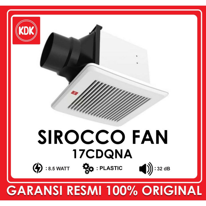KDK Exhaust Fan Plafon Ceiling Mount Sirocco 6 Inchi 17-CDQNA Original ...