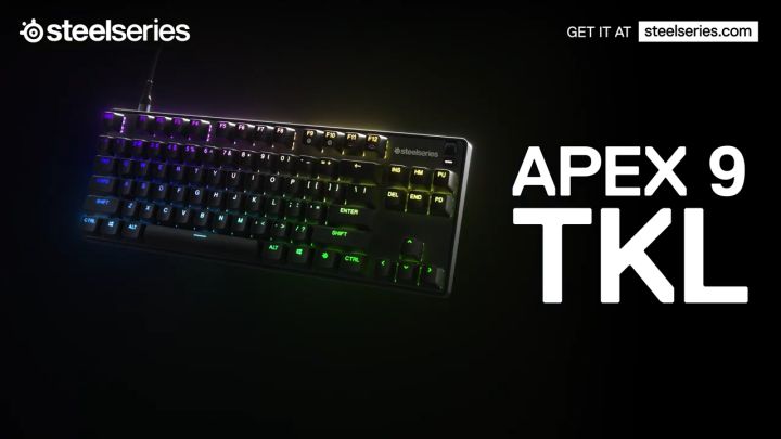SteelSeries Apex 9 TKL Optical Switch Gaming Keyboard คีบอร์ดเกมมิ่ง ออปติคอล Ten Key Less ไฟ ...