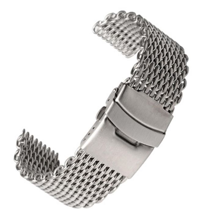 18mm 20mm 22mm 24mm Mesh Stainless steel Bracelet Diver Band Watch ...