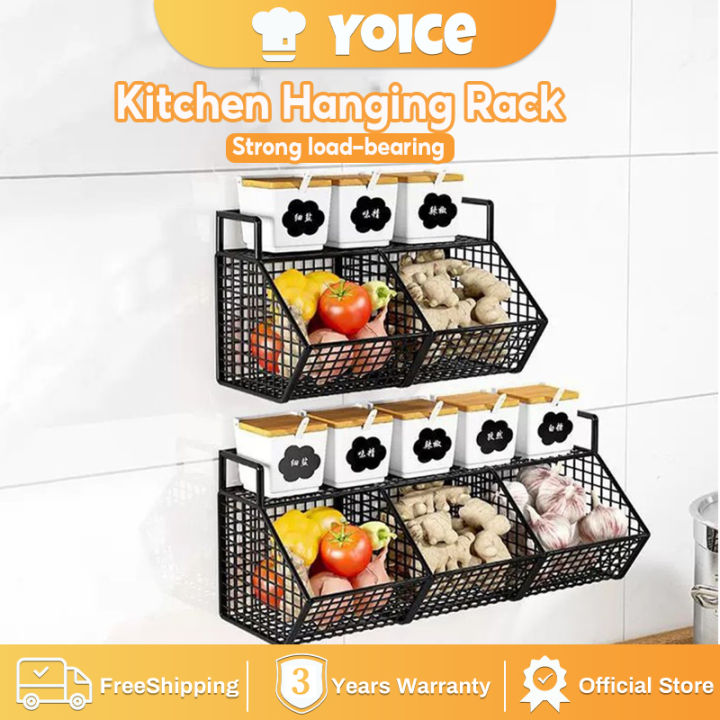 Yoice Kitchen Condiments Racks Organizer Wall Mounted Seasoning Storage ...