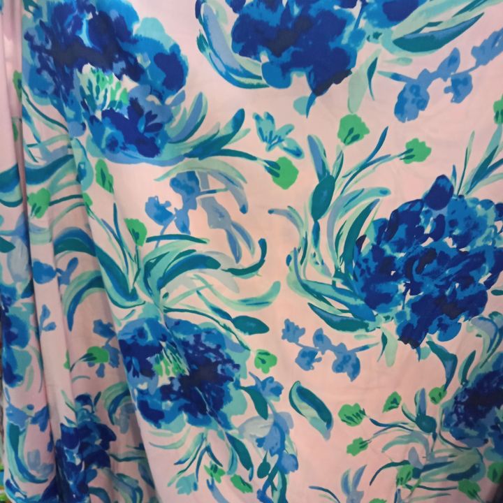 Kain - Kain Satin Silk Motif Bunga Import - Kain Silk Luxury - Kain ...