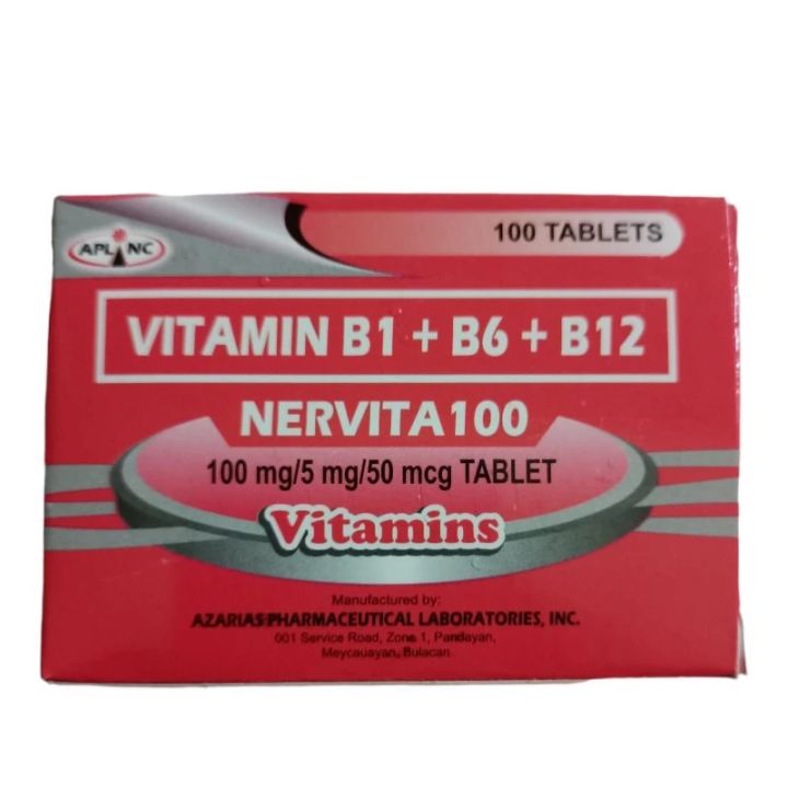 NERVITA / MYREVIT-B FORTIS Vitamin B1 B6 B12 100tablets | Lazada PH