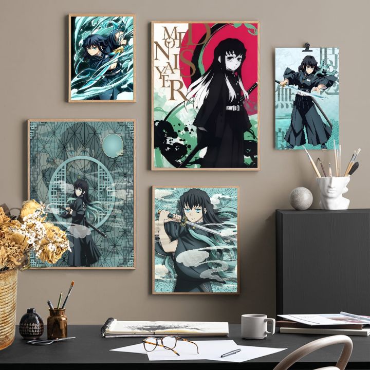 Muichiro Tokito Anime DIY Sticky Poster Waterproof Paper Sticker Coffee ...