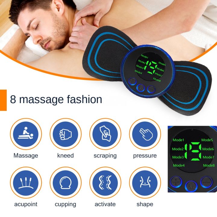 EMS Electric Pulse Neck Massager Cervical Massage Patch Back Sticker ...