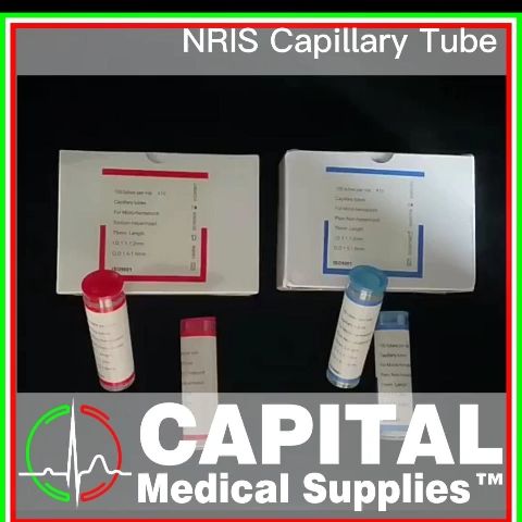 Capillary Tube Microhematocrit Sodium Heparinized, NRIS 10 vials/box ...
