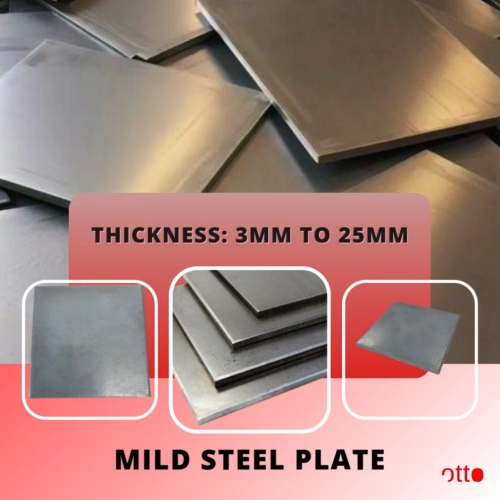 Mild Steel MS Plate - 3mm 5mm 6mm 8mm 10mm 12mm Thickness - 6inches x ...